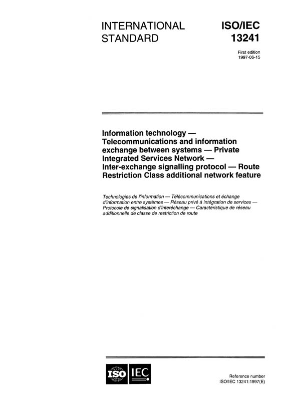 ISO/IEC 13241:1997 - IEC-Normen - VDE VERLAG